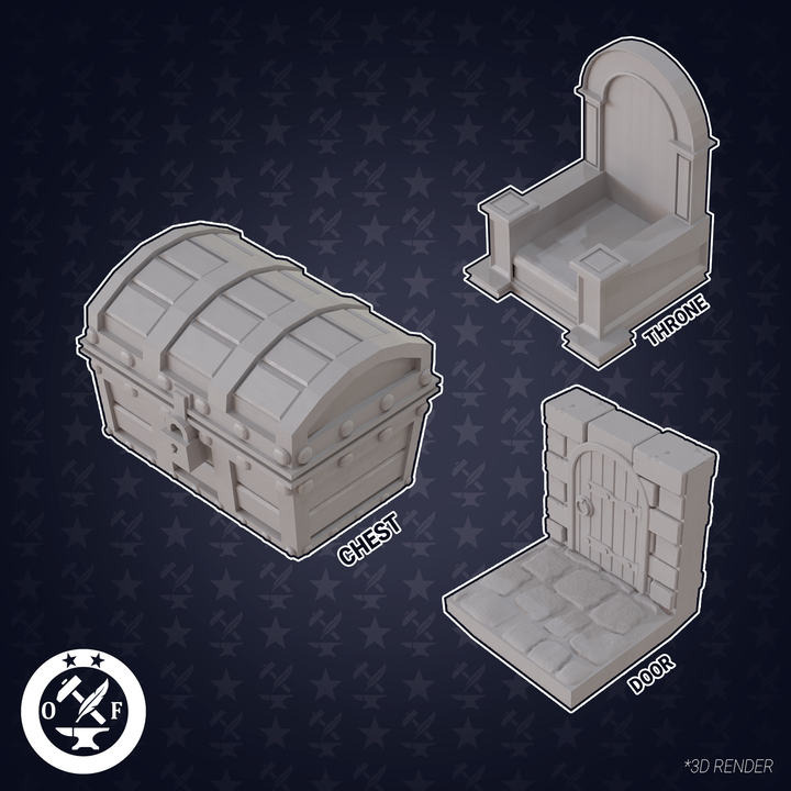 3D Printable Ultimate Modular Dungeon - Starter Pack by Opus Forge Studios