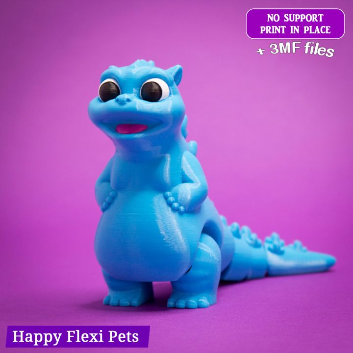 3D Printable Baby Godzilla the flexi toy by Happy Flexi pets (#36) by ...
