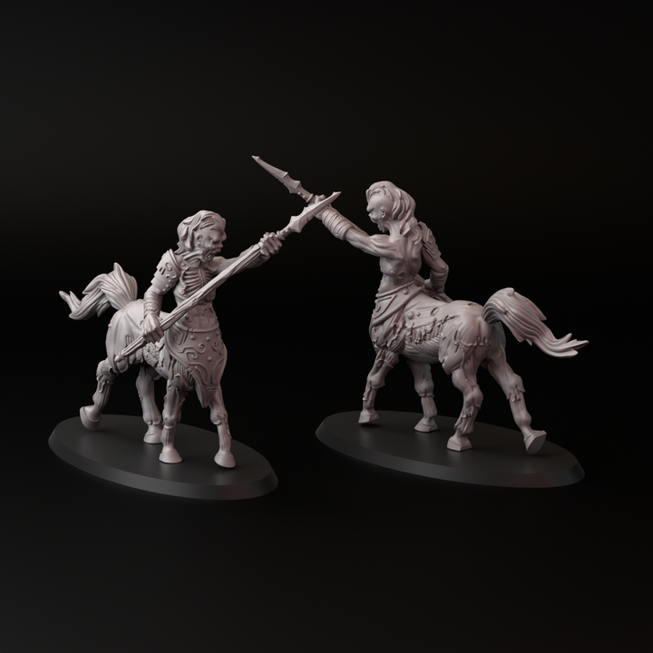 3D Printable Zombie Centaurs by Crosslances