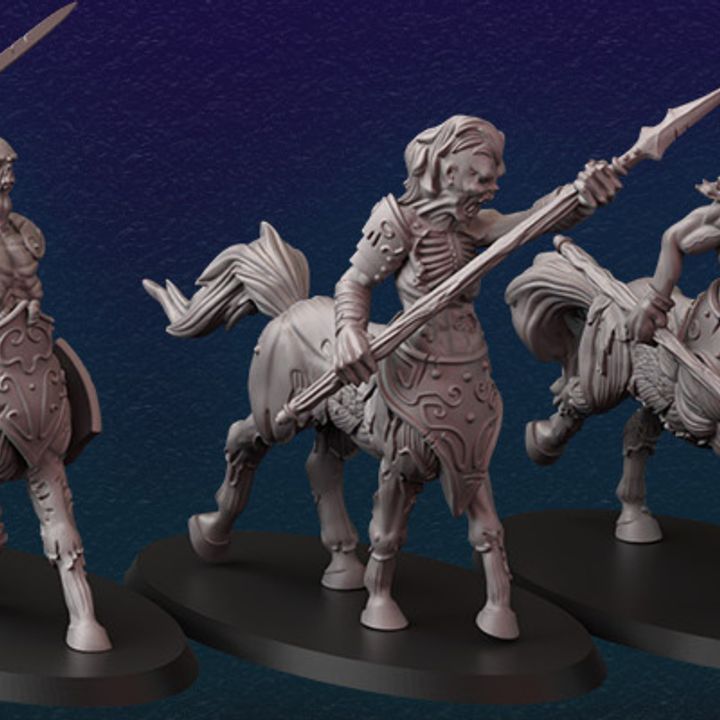 3D Printable Zombie Centaurs by Crosslances