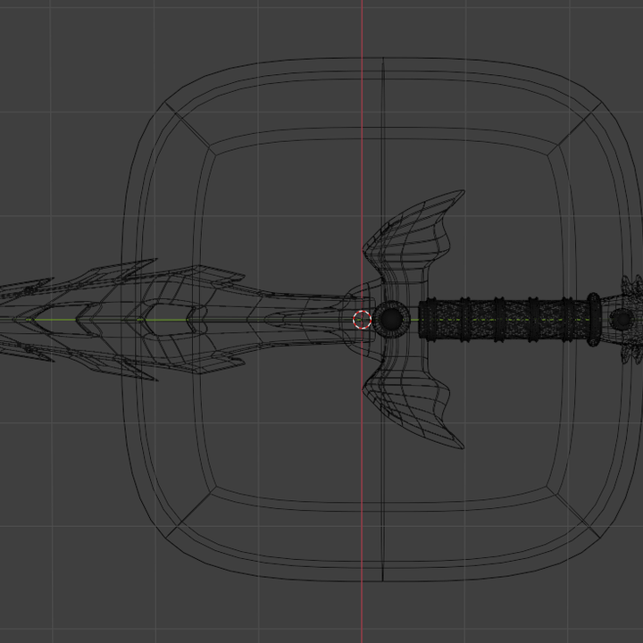 3D Printable Purple dragon dagger by oz tzemach