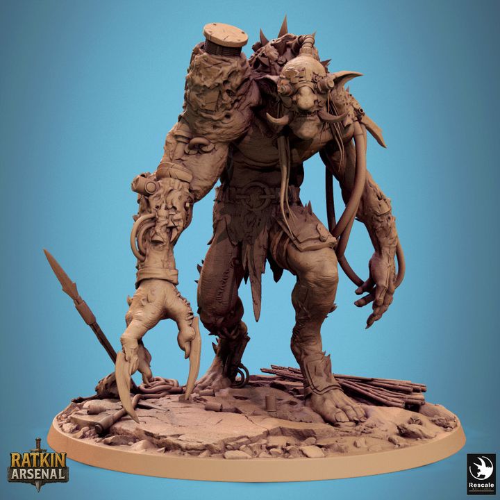 3D Printable Experiment Blight Troll Stand by Rescale Miniatures