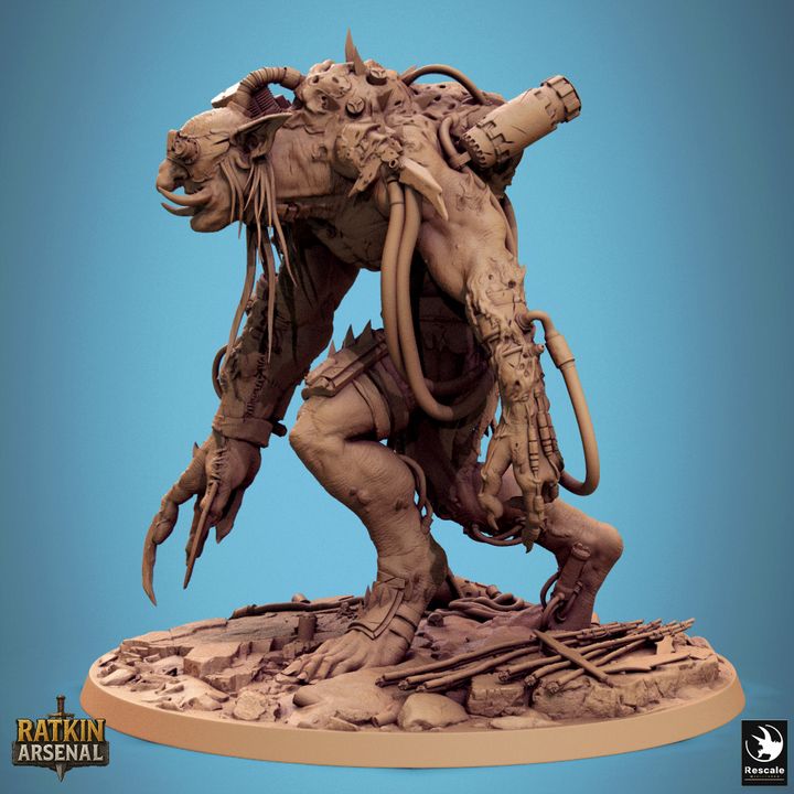 3D Printable Experiment Blight Troll Stand by Rescale Miniatures