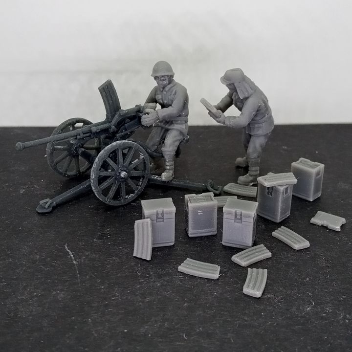3D Printable 28 mm Japanese AA artillery crew by Studio Grozny