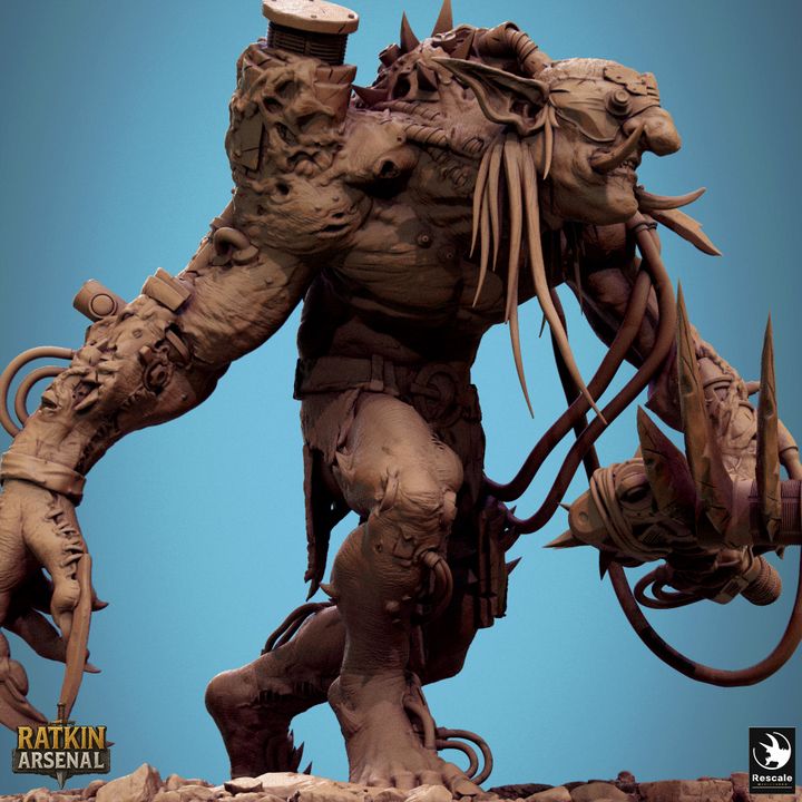 3D Printable Experiment Blight Troll Walk by Rescale Miniatures