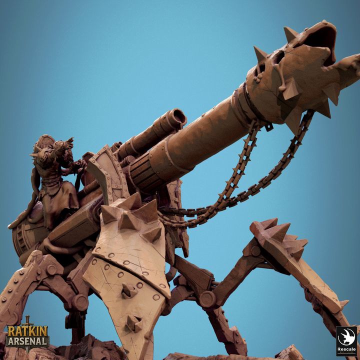 3D Printable Heavy Plasma Cannon by Rescale Miniatures