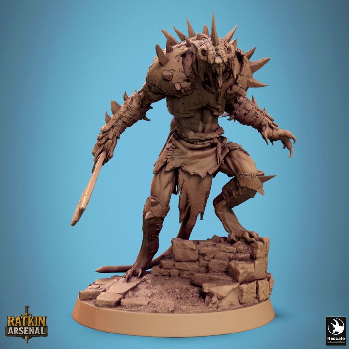3D Printable Pack Ratfolk Soldier by Rescale Miniatures