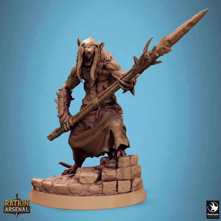 3D Printable Pack Ratfolk Soldier by Rescale Miniatures