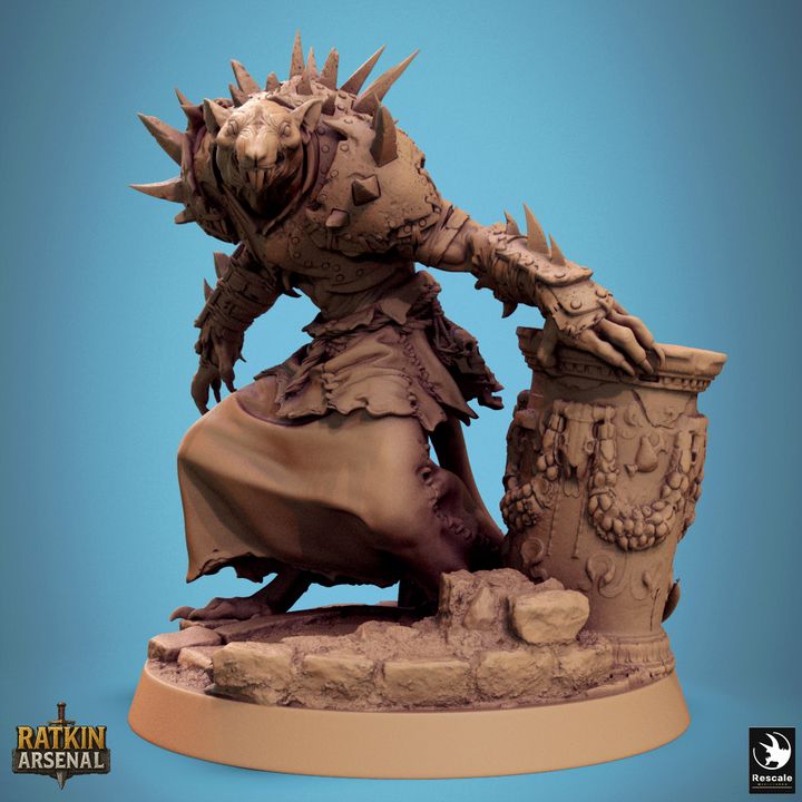 3D Printable Pack Ratfolk Soldier by Rescale Miniatures