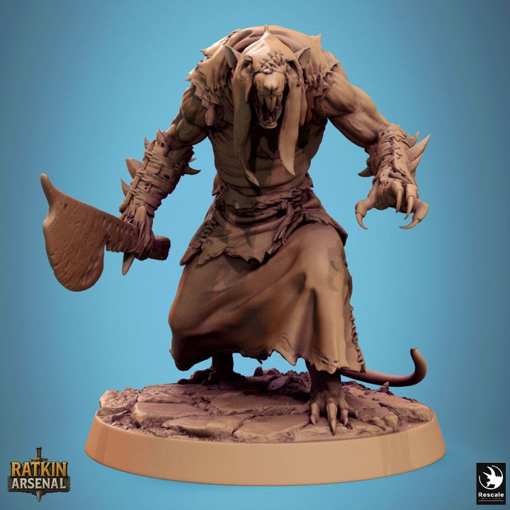 3D Printable Pack Ratfolk Soldier by Rescale Miniatures