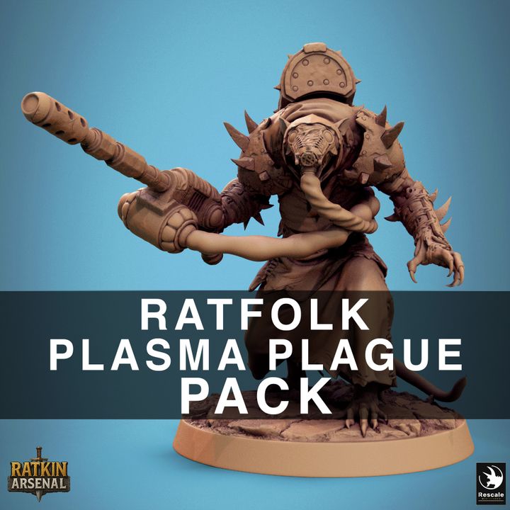 3D Printable Pack Ratfolk Plasma Plague by Rescale Miniatures