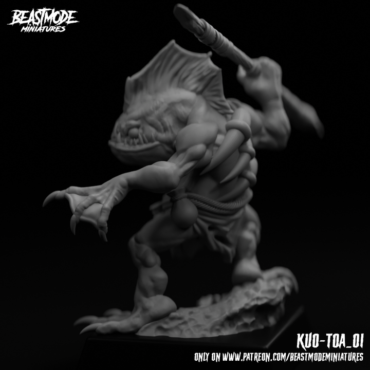 3D Printable Kuo-Toa_01 by Beastmode Miniatures