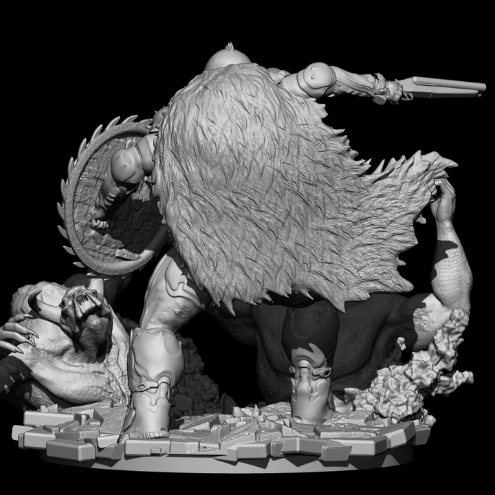 3D Printable DOOM THE DARK AGES – DOOMSLAYER ICONIC POSE – DEMON BATTLE ...