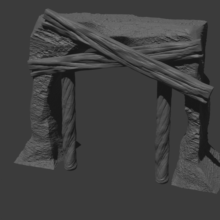 3D Printable Cave Archway 2 by Hunter Lowrey