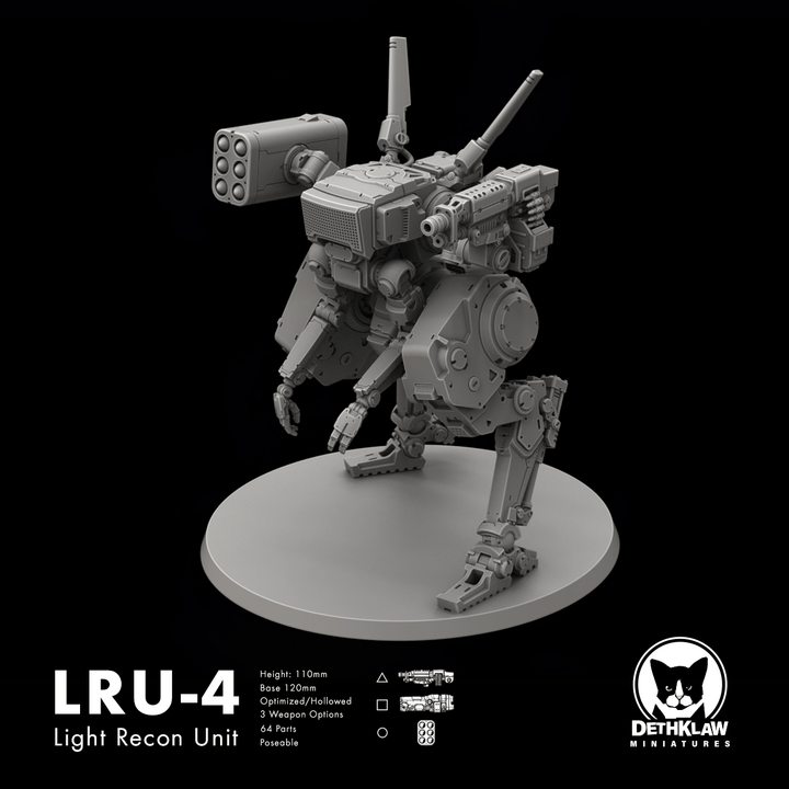 3D Printable LRU-4 Light Recon Unit by DethKlaw Miniatures