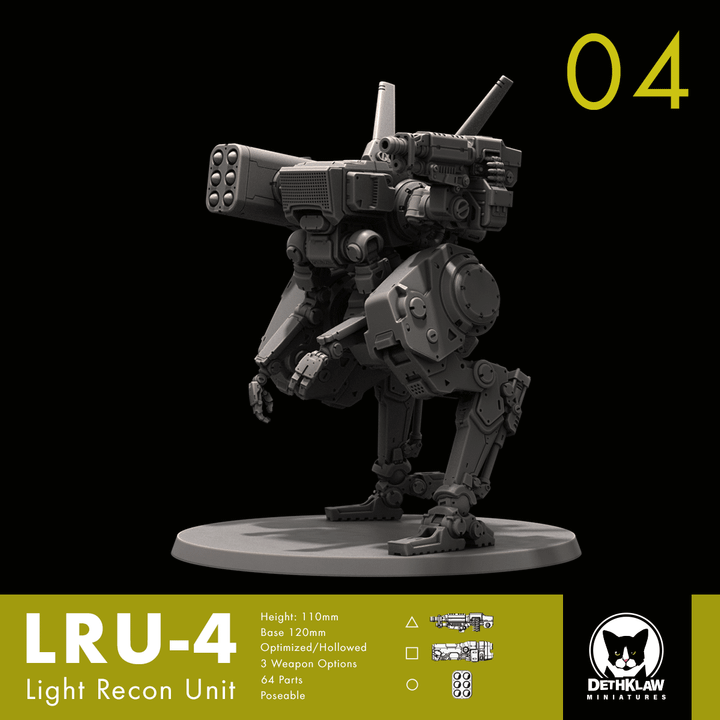 3D Printable LRU-4 Light Recon Unit by DethKlaw Miniatures