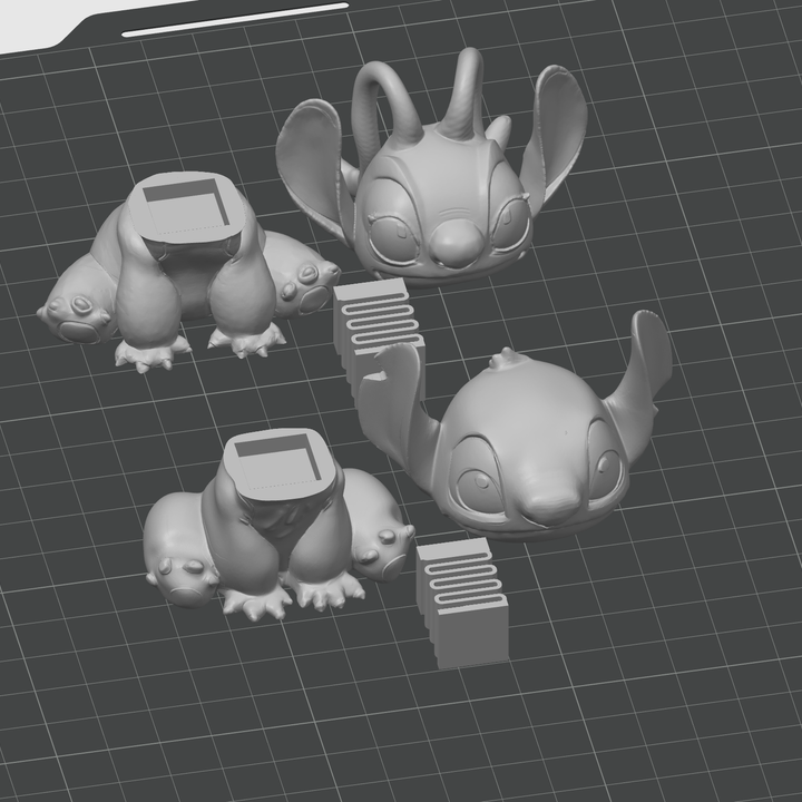 3D Printable Stitch and Angel - Keychain / Topper / Bobble Head - 3D ...