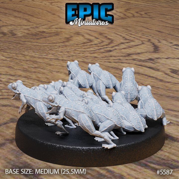 3D Printable Frog Swarm Big / Toad Creature / Wild Hopping Amphibian ...