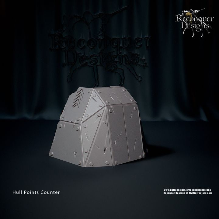3D Printable Hull Points Counter by Reconquer Designs Fantasy