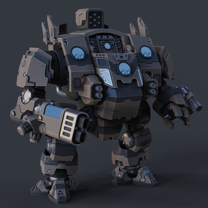 3D Printable Ronin Pattern Dreadnought (Posable) - Cyber Samurai ...