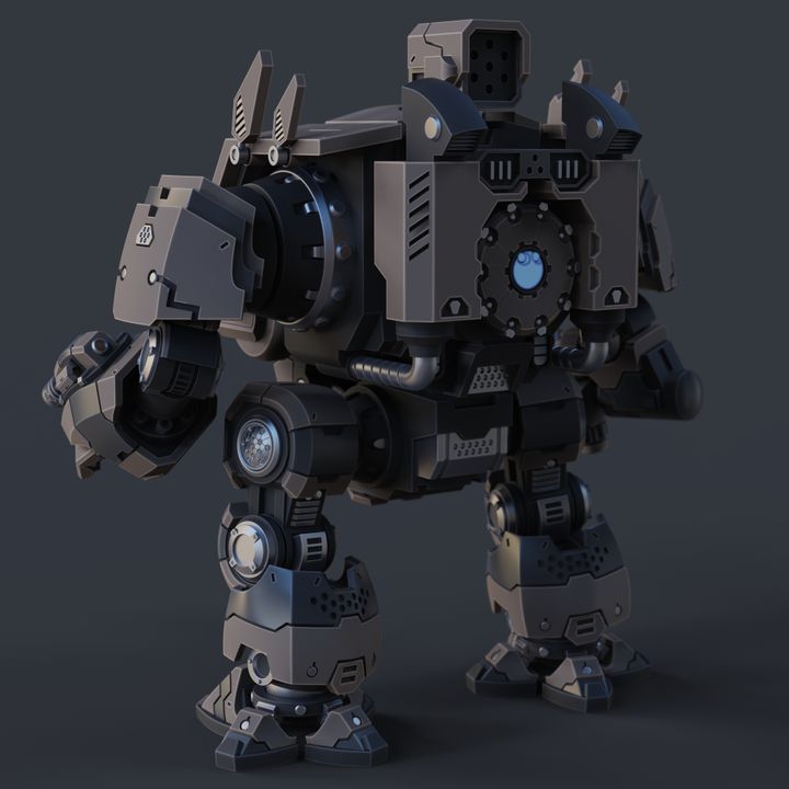 3D Printable Ronin Pattern Dreadnought (Posable) - Cyber Samurai ...