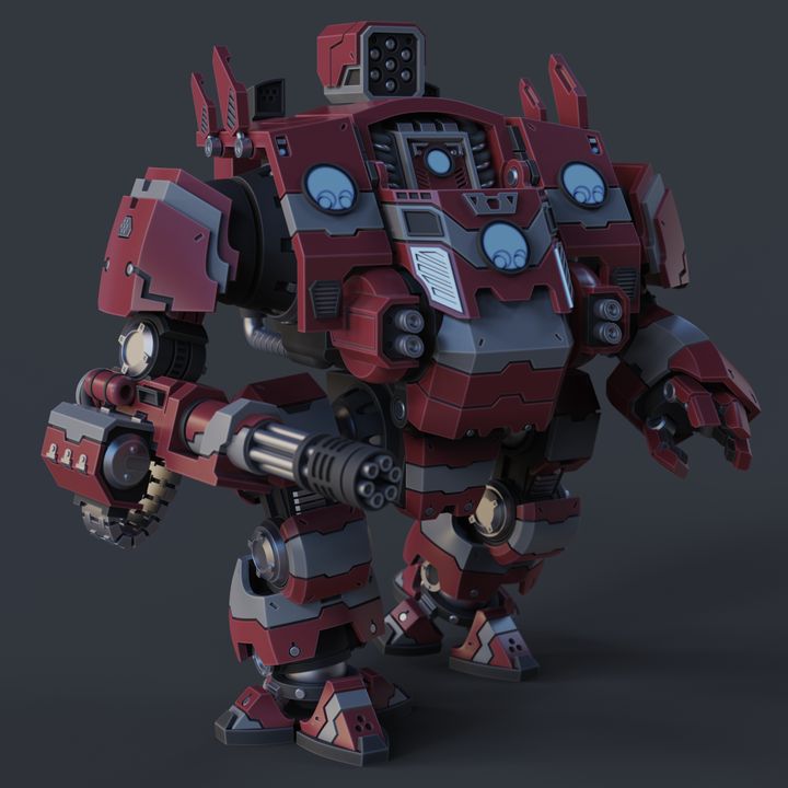 3D Printable Ronin Pattern Dreadnought (Posable) - Cyber Samurai ...