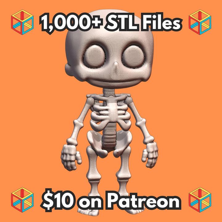 3D Printable Cute Skeleton Figurine for Halloween Decor MineeForm FDM ...
