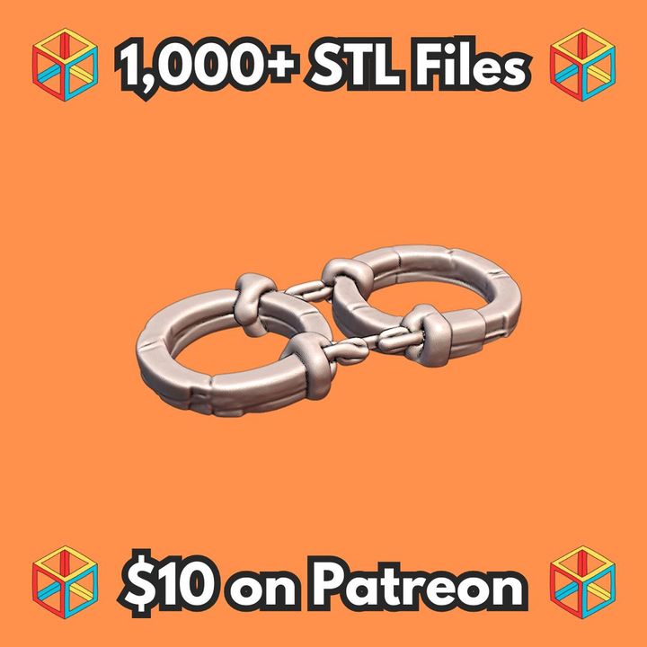 3D Printable 28mm DND Thick Chain Link Piece for Dungeon Decor ...