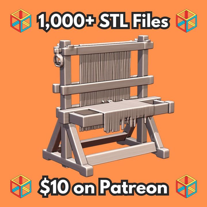3D Printable 28mm DND Textile Workshop Crafting Loom Terrain Prop ...