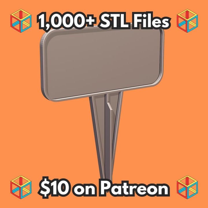 3D Printable Strong Lightweight Plant Stake Label for Garden ...