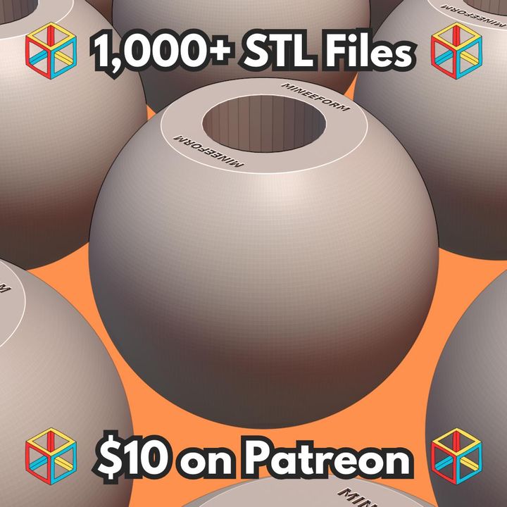 3D Printable Simple Bead for DIY Jewelry Making MineeForm FDM 3D Print ...