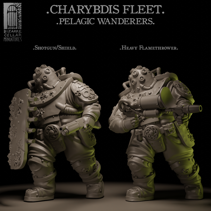 3D Printable CHARYBDIS PELAGIC WANDERERS (Pre-Supported/multiparts) by ...