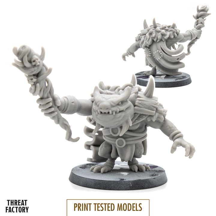 3D Printable Green Slaad by Threat Factory