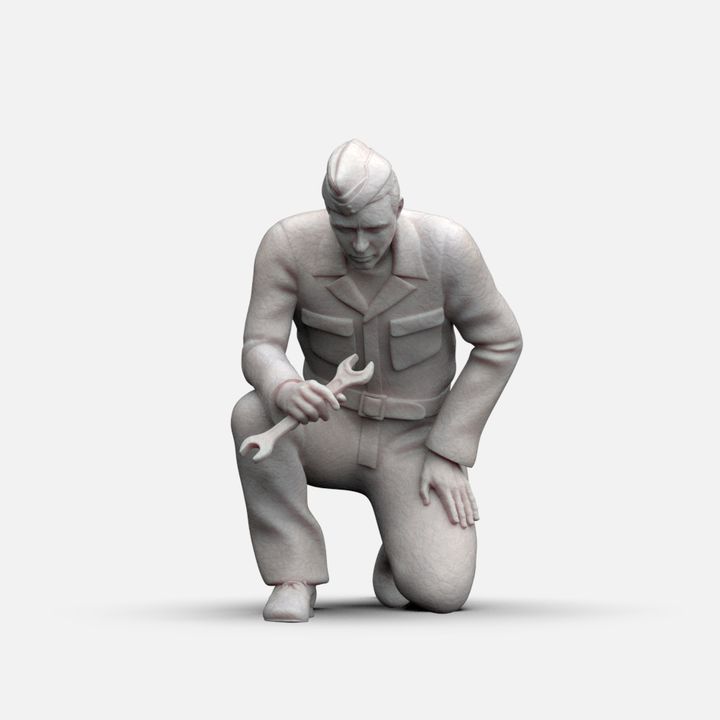 3D Printable British Ground Personnel WW2 by 3Dimontis