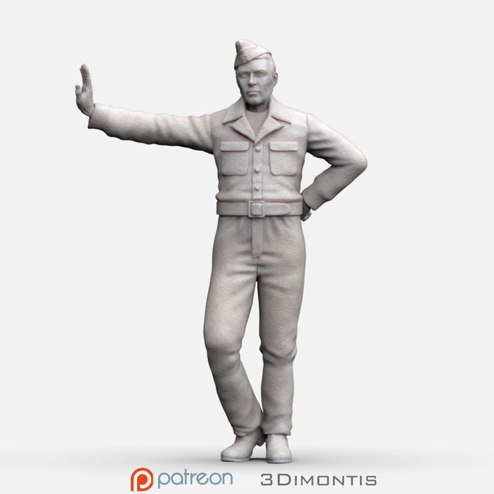 3D Printable British Ground Personnel WW2 by Dmitry Tishchenkov