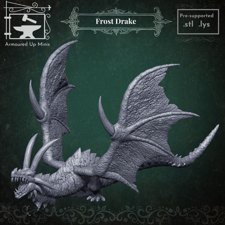 3D Printable Frost Drake by Armoured Up Minis