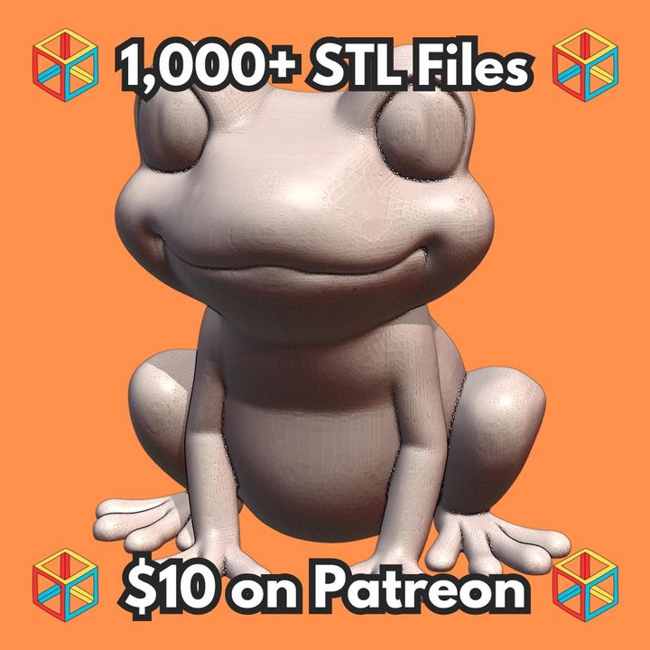 3D Printable Happy Frog Miniature with Cute Rounded Feet and Hands ...