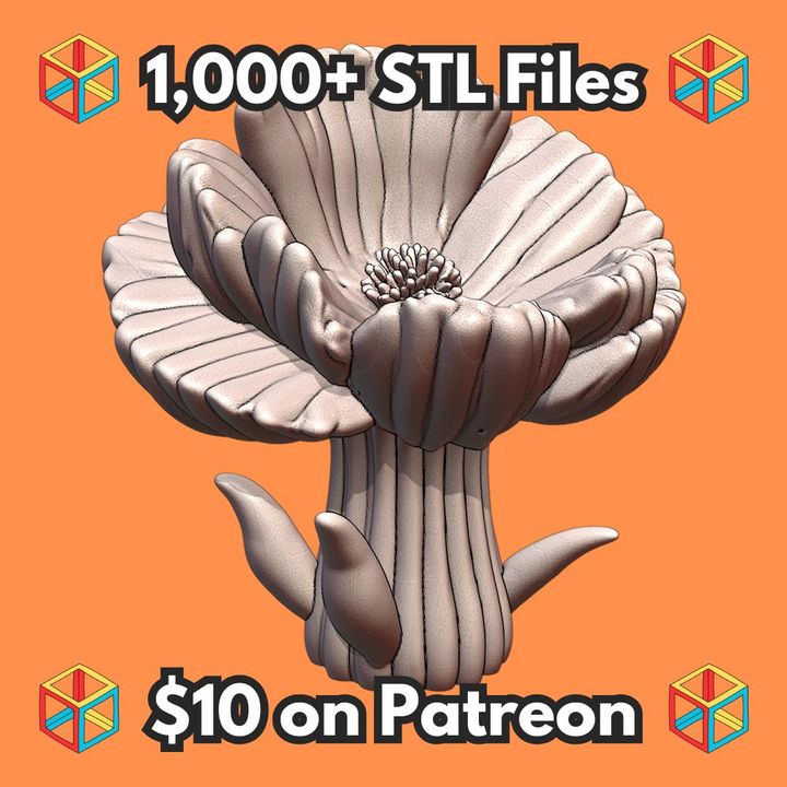 3D Printable Futuristic Flower Shaped Reptile Terrarium Decorations ...