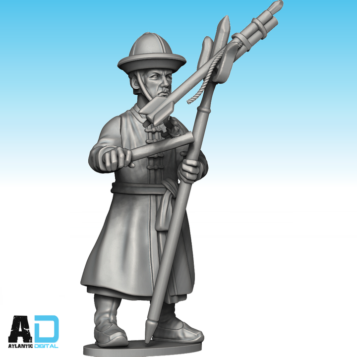 3D Printable Ming Empire War-Wagon (Pian Xiang Che) by Wargames Atlantic