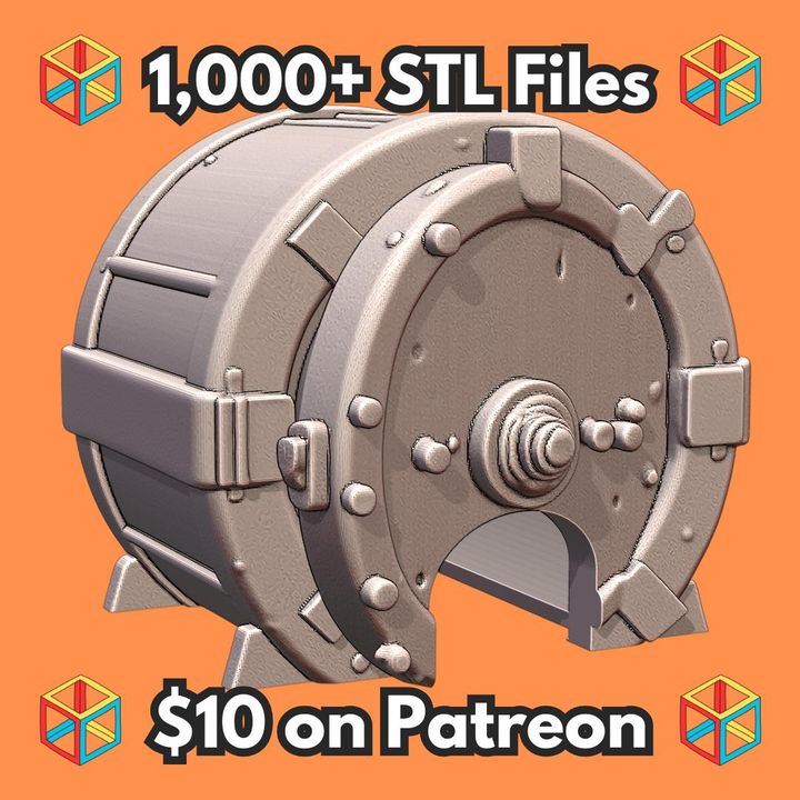 3D Printable Futuristic Vault Themed Reptile Hide for Small Pets ...