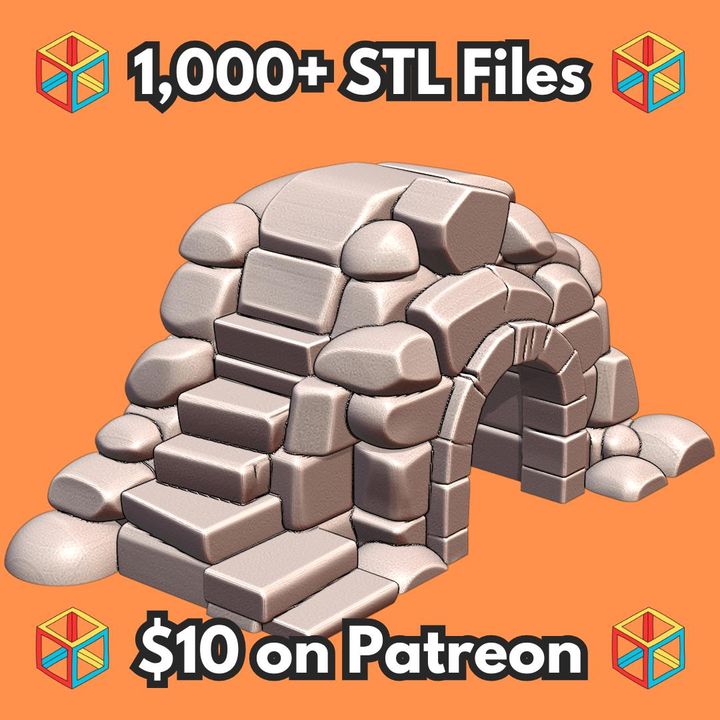 3D Printable Stone Igloo Pet Hide with Natural Rock Design for Small ...