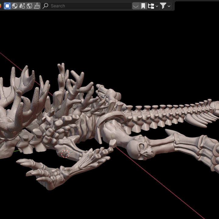 3D Printable wendigo skeleto by mario3d