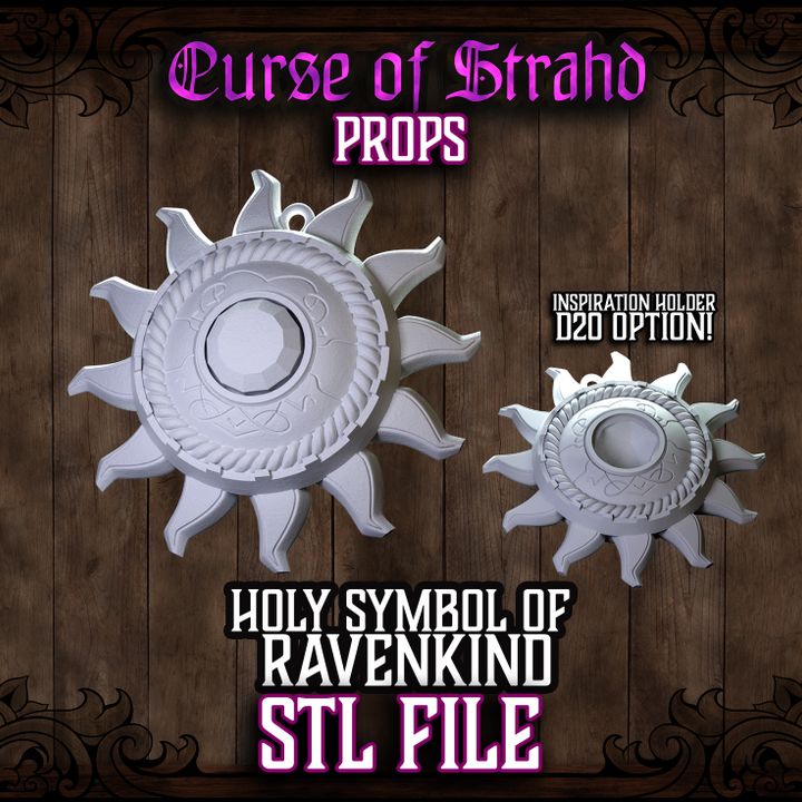 3D Printable Holy Symbol of Ravenking - Curse of Strahd Campaign Prop ...
