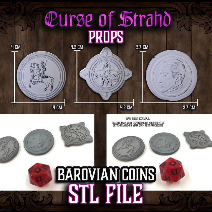 3D Printable Curse of Strahd 8+ 3D Printable Props Set - Sunsword ...