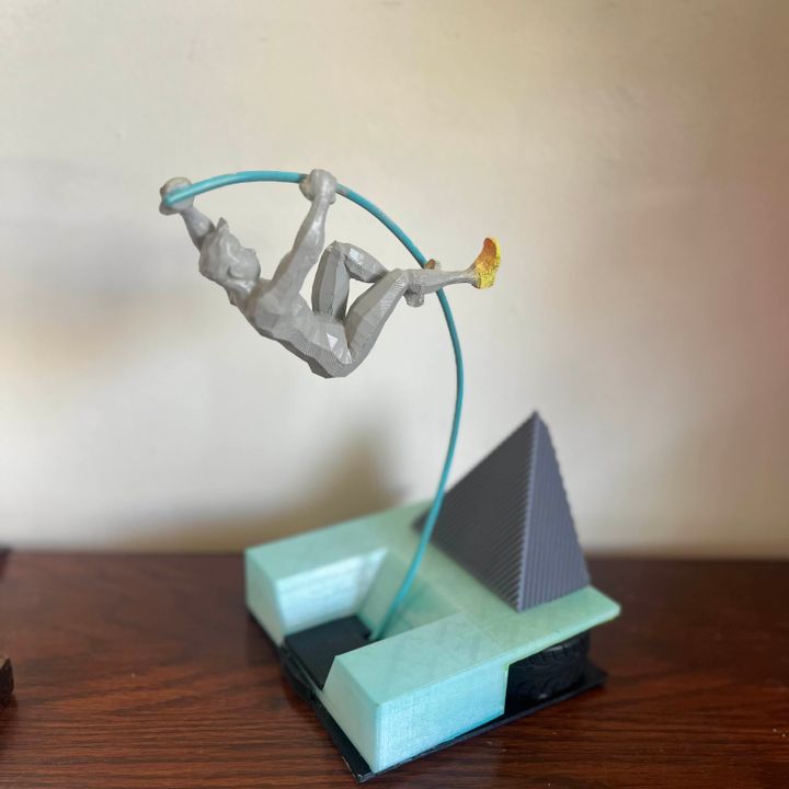 3D Printable Pole Vault Over Pyramid by Elian Briceno