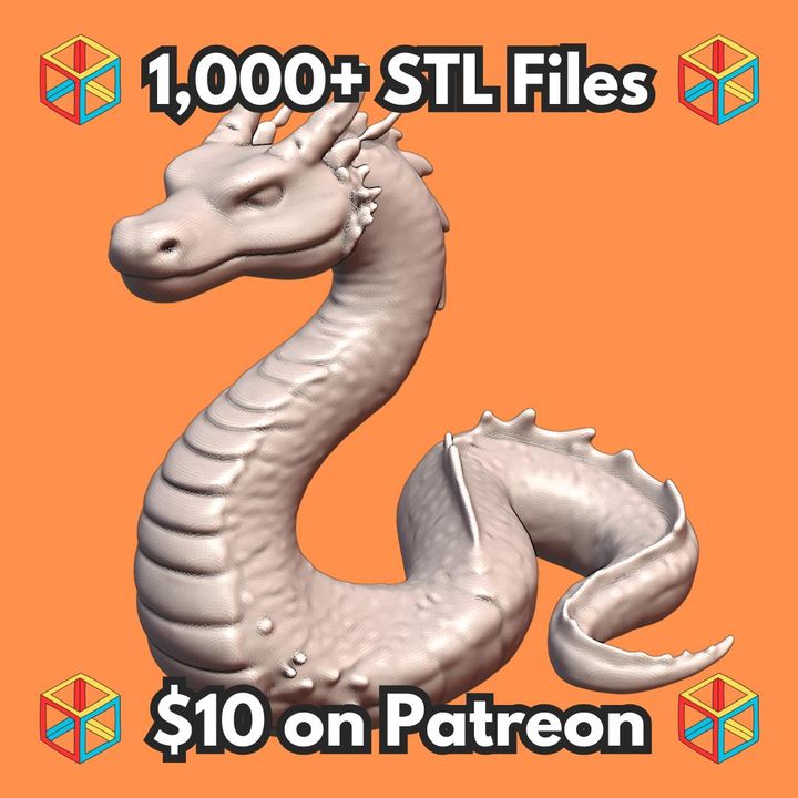 3D Printable 28mm DND Serpent Dragon Fantasy Miniature MineeForm FDM 3D ...