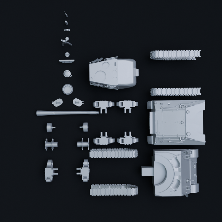 3D Printable Yugoslav SO 122 tank by The Military Industrial Complex