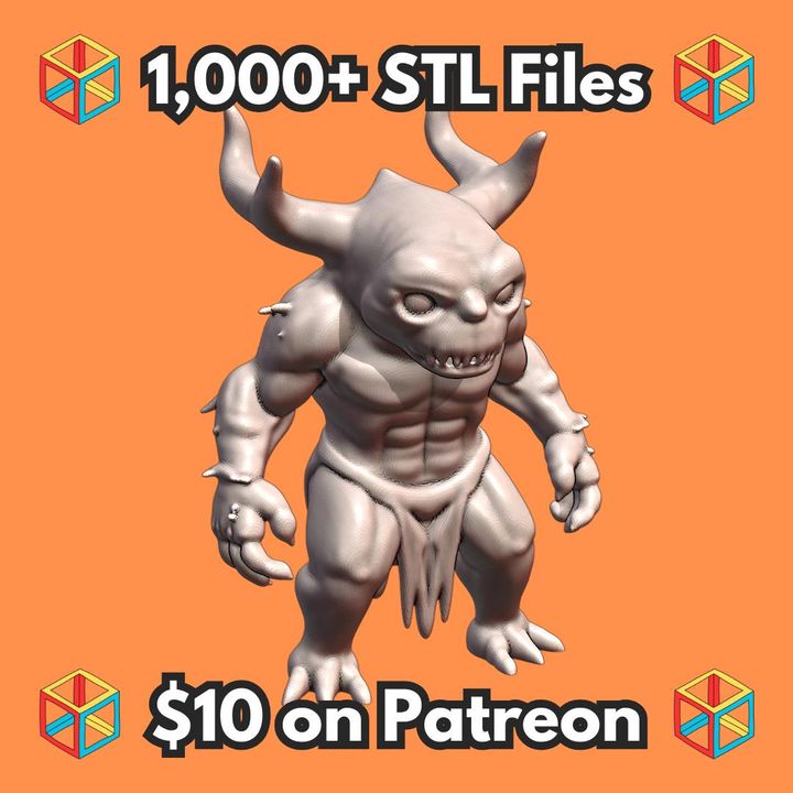 3D Printable 28mm DND Brutish Wicked Horned Goblin Imp Fantasy ...