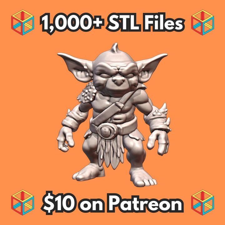 3D Printable 28mm DND Fantasy Miniature Cunning Mischievous Goblin ...