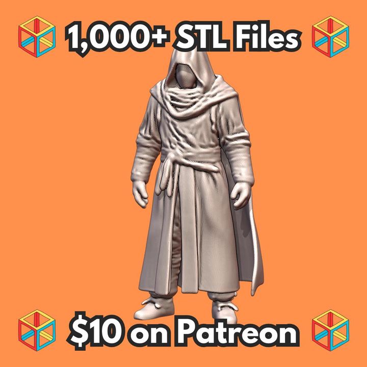 3D Printable 28mm DND Wandering Female Mage Fantasy Miniature MineeForm ...